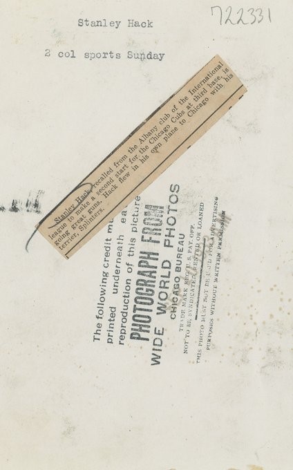 Stan Hack: A Pilot’s Pilot – SABR's Pictorial History Committee